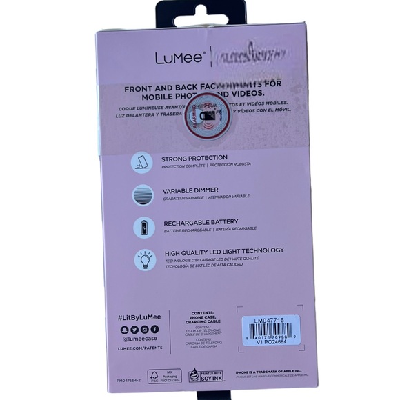 LuMee | Cell Phones & Accessories | Casemate Lumee Holographic Halo Lighting Selfie Led Iphone 3 ...